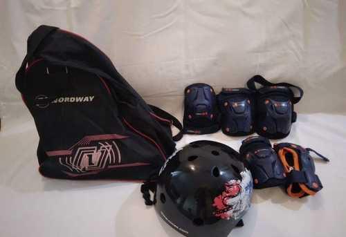 Роликовая защита комплект со шлемом и рюкзаком