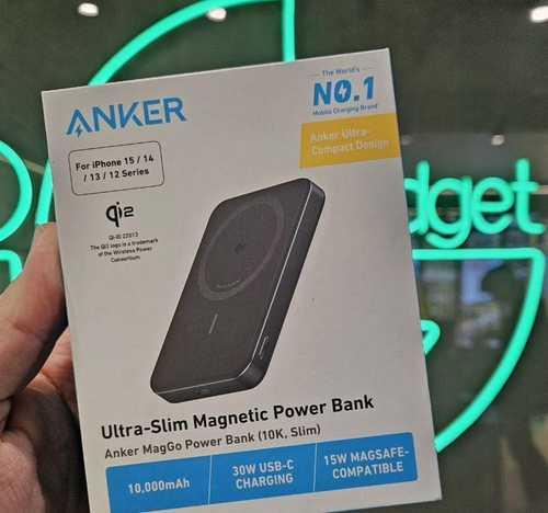 Аккумулятор Anker MagGo Power Bank Ultra-Slim 10K