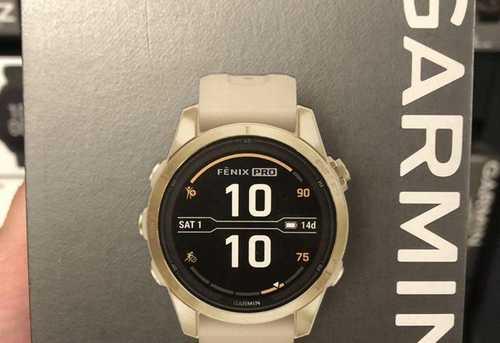 Часы Garmin Fenix 7s Pro Sapphire Soft Gold Spb