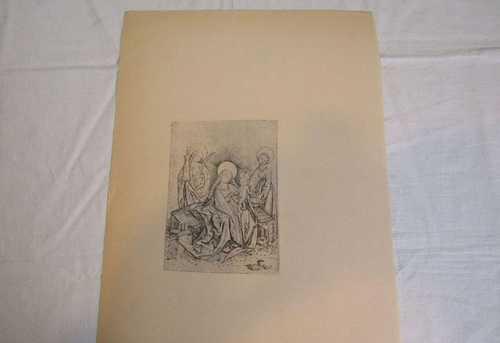 Гравюра старинная литография Дюрер 19-20 век №9760