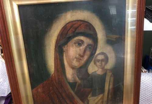 Старинная икона Казанская Богородица, 19 век