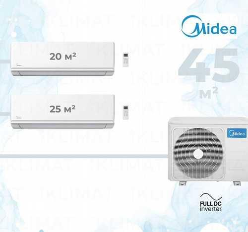 Мульти сплит система Midea M2OH-14HFN8-Q1   2*mmag2-09N8D0-I