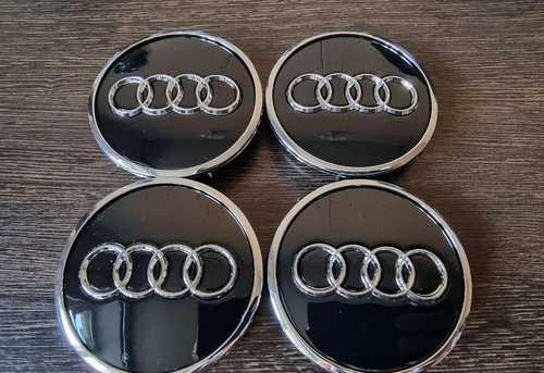 Колпачки на литые диски Audi 61мм черный