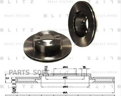 Blitz BS0213 Диск пер.BMW 1 E81, E87 07