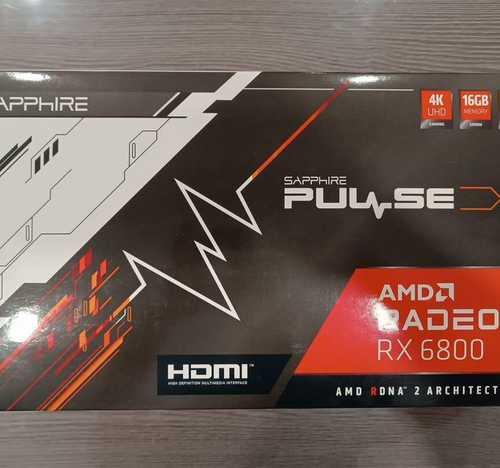 Sapphire pulse RX 6800 Gaming 16GB с гарантией