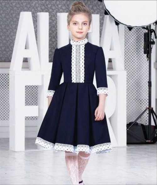 Школьное платье синее 128/134 Alisia Fiori новое