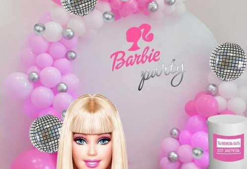 Фотозона Барби, фотозона для Барби party