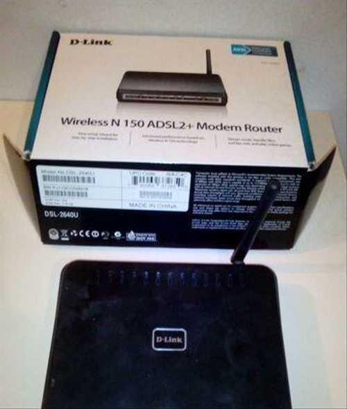 Нерабочий Wifi роутер DSL-2640U