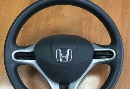 Руль c заглушкой, airbag Honda fit ge6 б/п