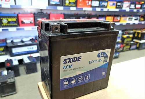 Доставка Акб 12V 14Ач для мото Exide AGM YTX16-BS