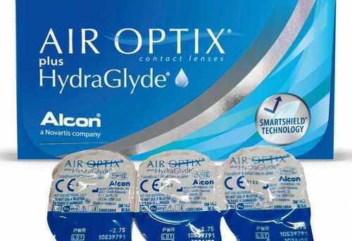 Линзы контактные air optix gidraGlyde поштучно