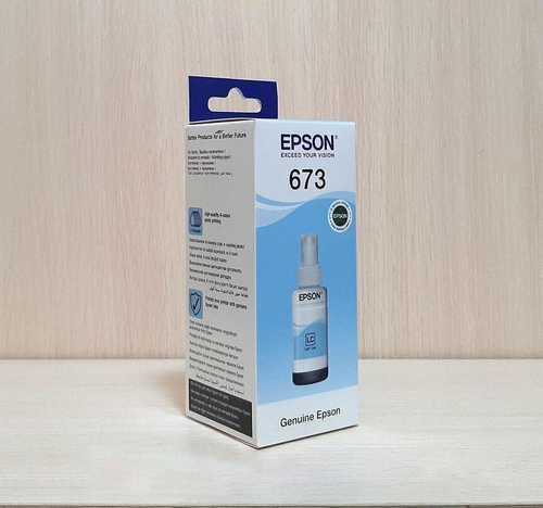 Оригинальные чернила Epson T673 70 мл Light Cyan