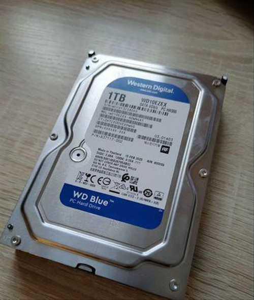 Жесткий диск 3,5 HDD WD 1tb (мало б/у) + бокс