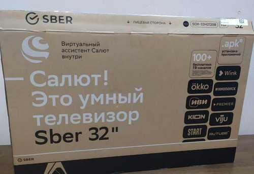 Телевизор Sber 32'' SMART TV. Новый