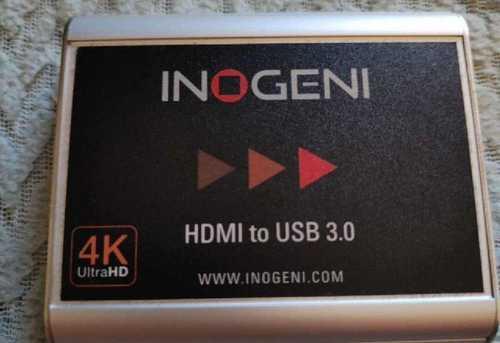 Видеозахват 4K inogeni hdmi to usb 3.0