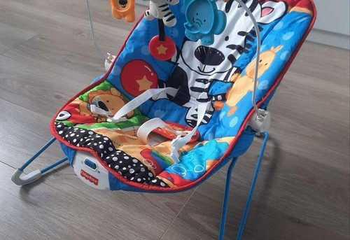Детское кресло шезлонг Fisher Price с вибрацией