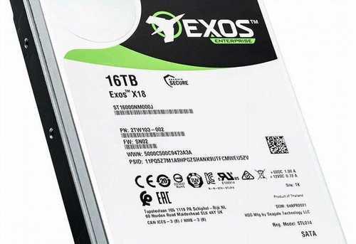 Жесткий диск Seagate Exos X18 16тб HDD SATA III