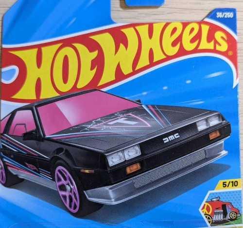 Hot Wheels Dmc Delorean (2025 г.) (Чёрно-Розовый)