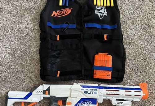 Бластер nerf и жилет nerf