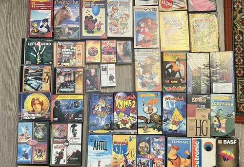 VHS касеты и диски