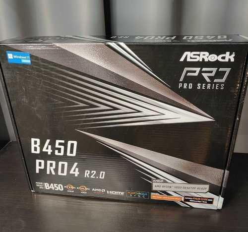 Новая Материнская плата am4 b450 AsRock Pro4 r2.0
