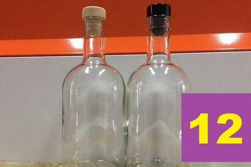 12 шт бутылка Домашняя 0,5л с пробкой. Доставка