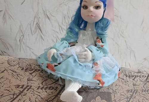 Кукла Мальвина, текстильная, ручной работы
