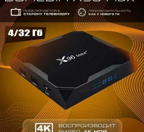 Умная смарт тв приставка X96max plus 4/32