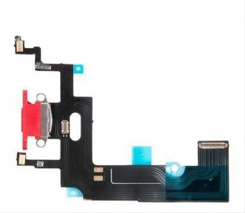 Шлейф с разъемом зарядки для Apple iPhone XR, крас