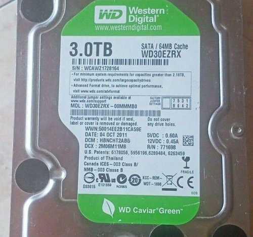 Жёсткий диск WD 3.0 TB