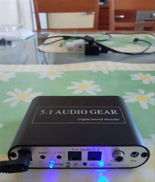 Цап аудио декодер с Spdif на Jack 5.1 и 2.1 канала