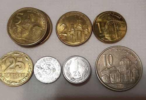 Монеты динары, злотые, пфенинг,баты, дирхам