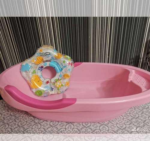 Детская ванночка для купания, круг на шею