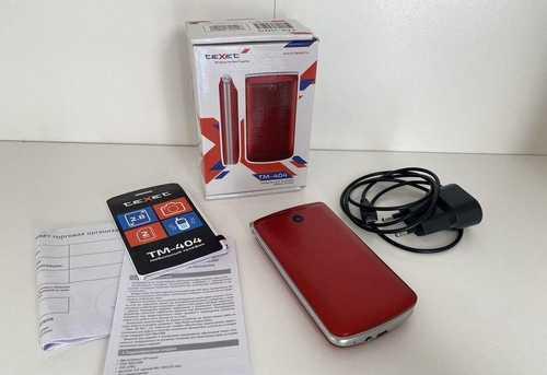 Мобильный телефон teXet TM-404 красный
