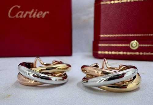 Серьги Cartier trinity