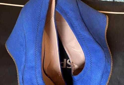 Туфли женские замшевые на платформе 39 размер