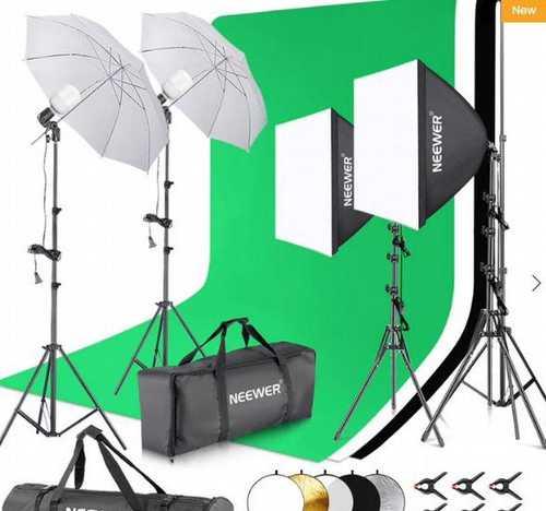 Neewer 2.6x3M/8.5x10ft Photography Lighting Kit wi