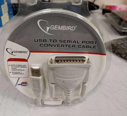 Адаптер Gembird UAS112 USB-COM (DB25M 25pin)