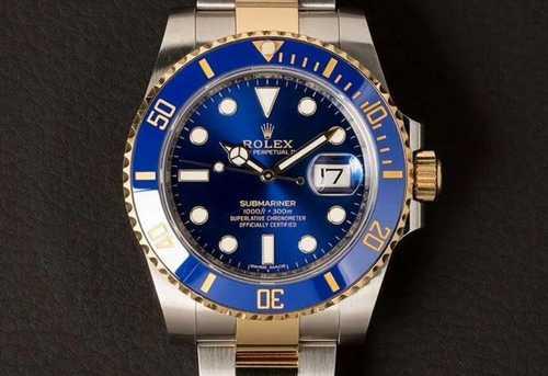 Красивые часы Rolex Submariner Bluesy золото