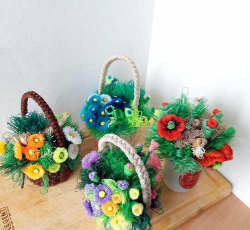 Цветочные корзинки hand-made