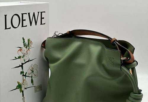 Новая кожаная женская сумка зелёная