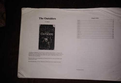 S. E. Hinton The outsiders (книга на английском)