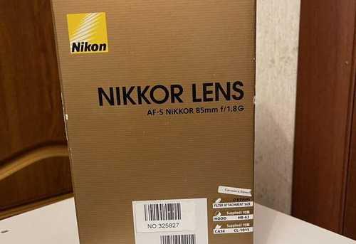 Фотообъектив AF-S nikkor 85mm f/1,8G