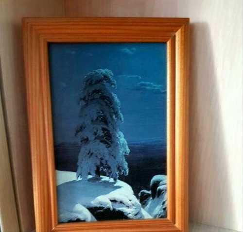 Картина "Ель в снегу"