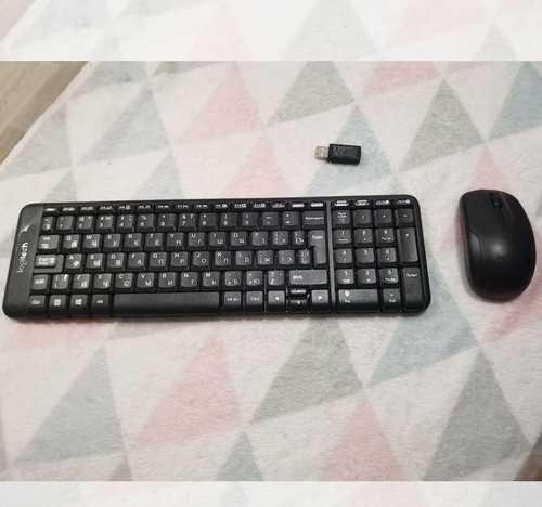 Logitech k220 мышь и клавиатура (бесп. комплект)