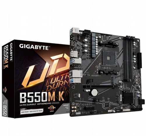 Материнская плата Gigabyte B550M K, Socket AM4, AMD B550, 4xDDR4-3200, hdmi DP, 1xPCI-Ex16, 1xPCI-Ex