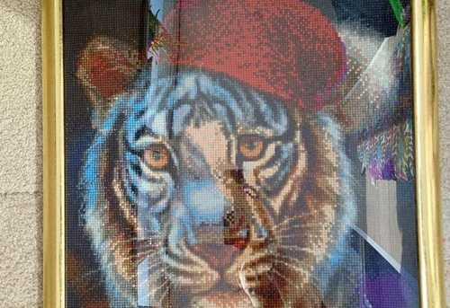 Тигр из алмазной мозаики