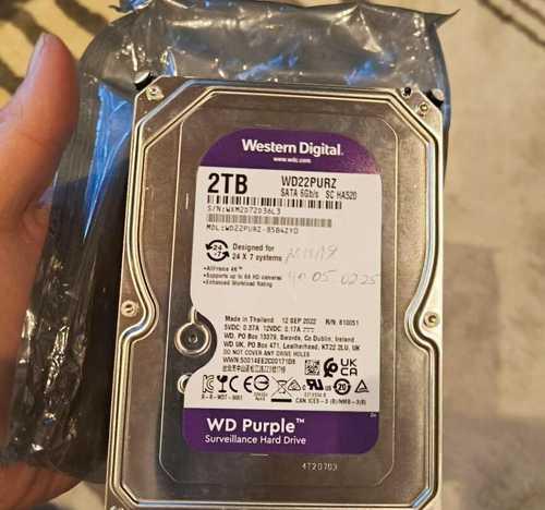 Жесткий диск wd purple 2tb