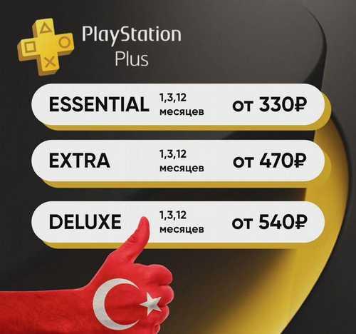 Подписка Ps Plus Deluxe (все тарифы в наличии)