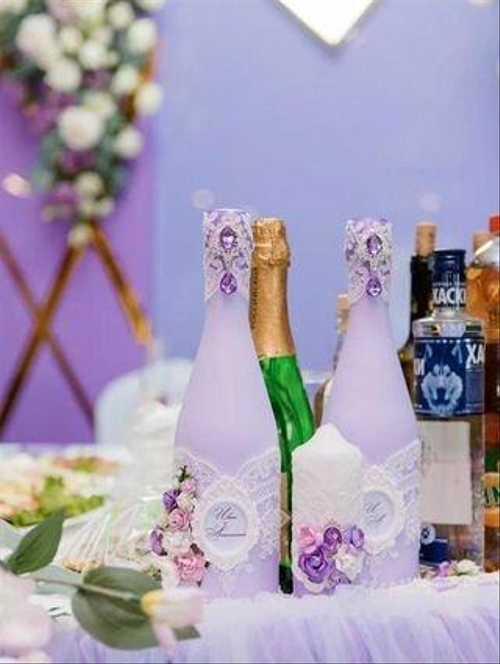 Свадебные бокалы бутылки